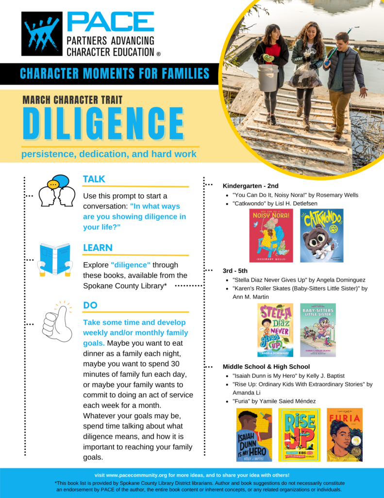 Character Moments for Families – Diligence - PACE